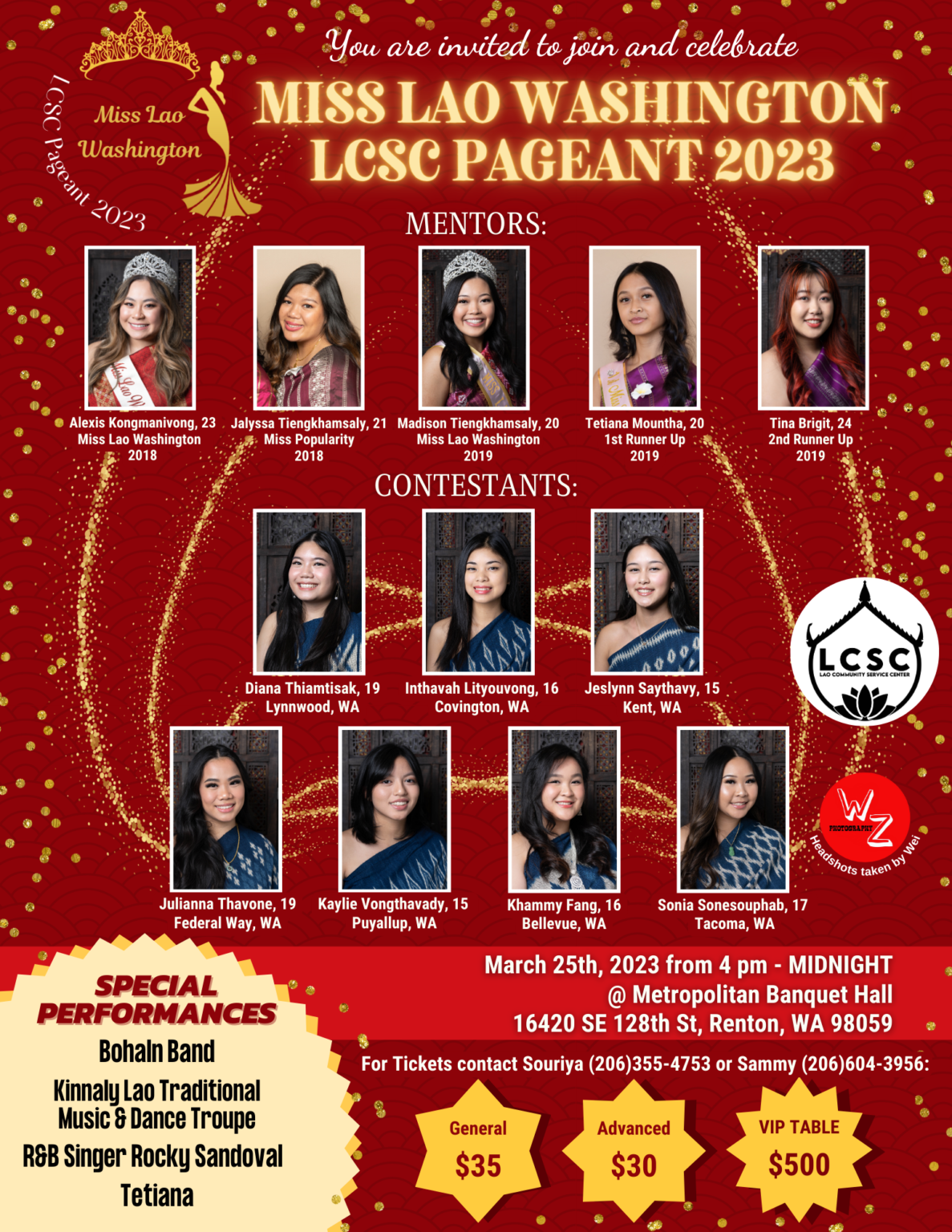 Miss Lao Washington LCSC Pageant 2023 – Lao Community Service Center